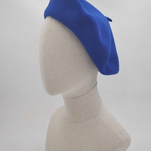Blue French Beret, Woman Wool Hat, Winter Hat for Women, Merino Warm ...