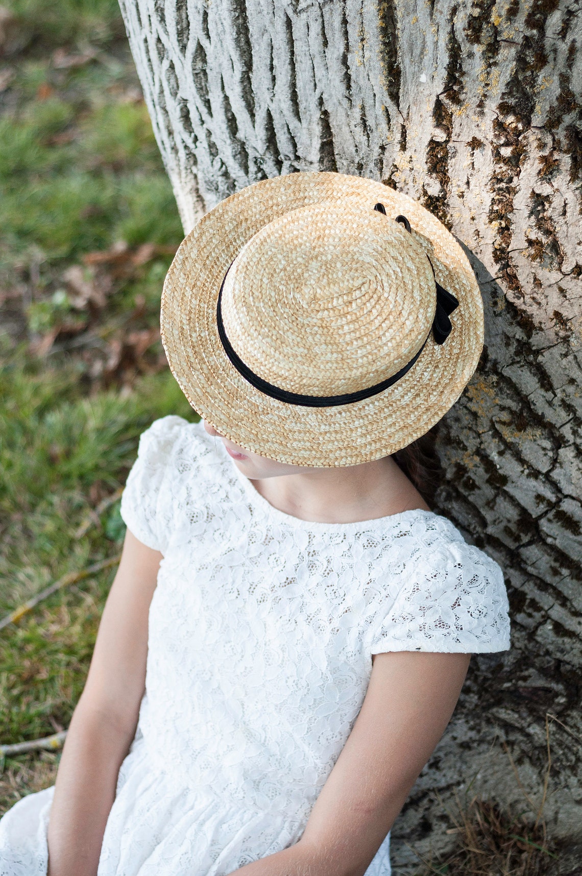 Adorable Girls' Boater Hat - Short Brim Canotier for Beach Days ...