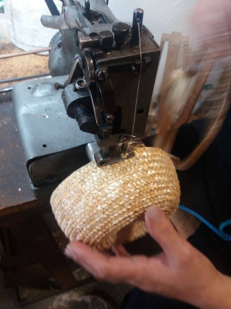 Wide Brim With Soft Pink Velvet Ribbon Straw Canotier Straw - Etsy