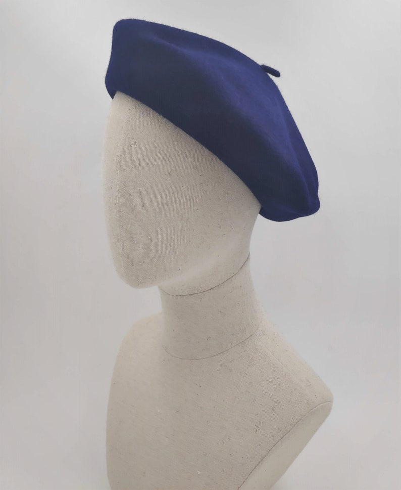 Blue Wool Beret Wool Beret French Beret Woman Wool Hat | Etsy