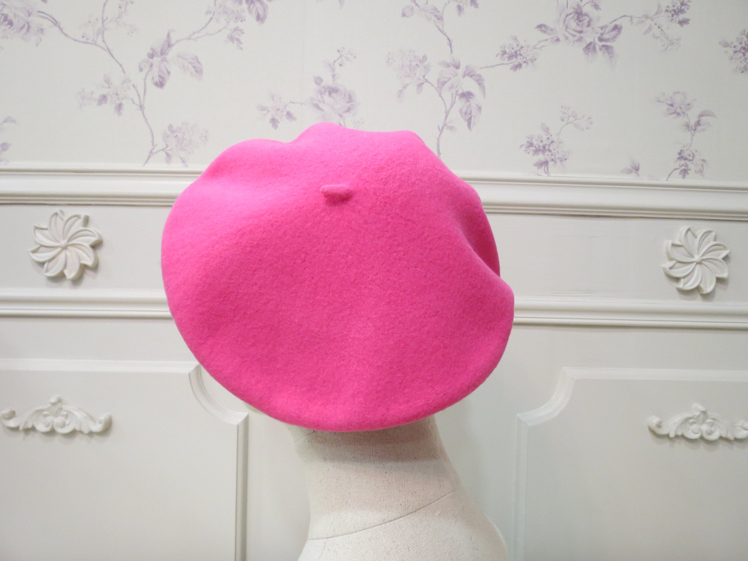 Dark Pink Beret for Women Wool Beret French Beret Winter - Etsy