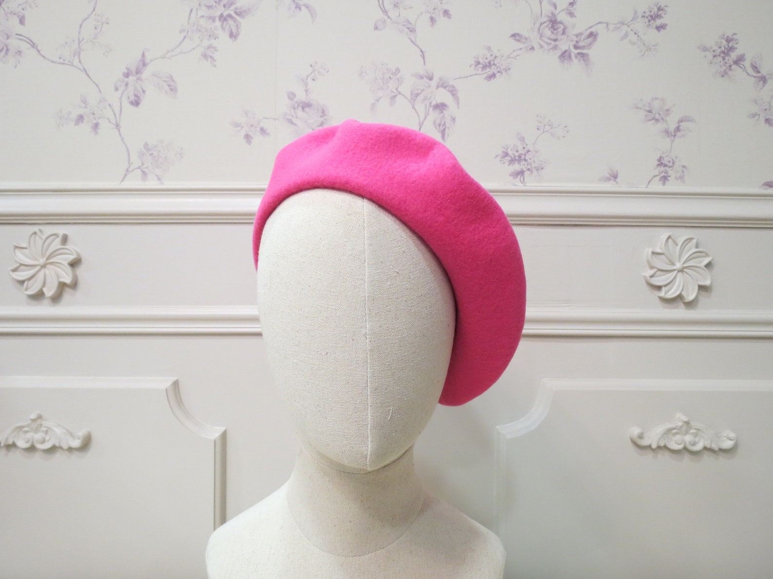 Dark Pink Beret for Women Wool Beret French Beret Winter - Etsy
