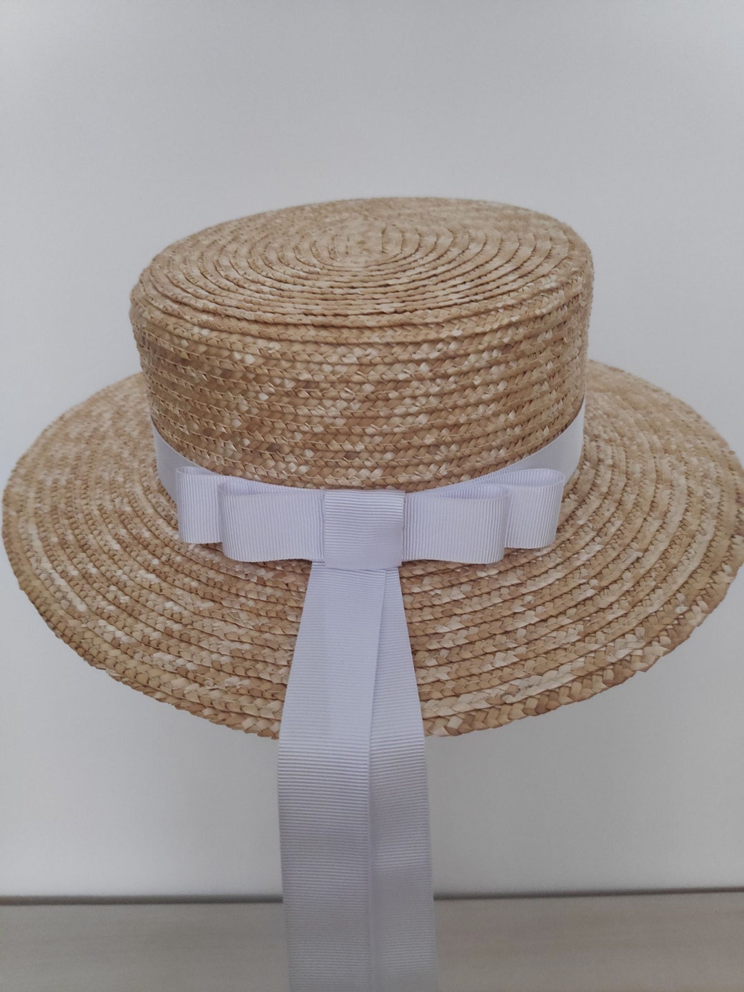 Trendy Women Boater Hat, Classic School Girls Inspired Design, Stylish ...