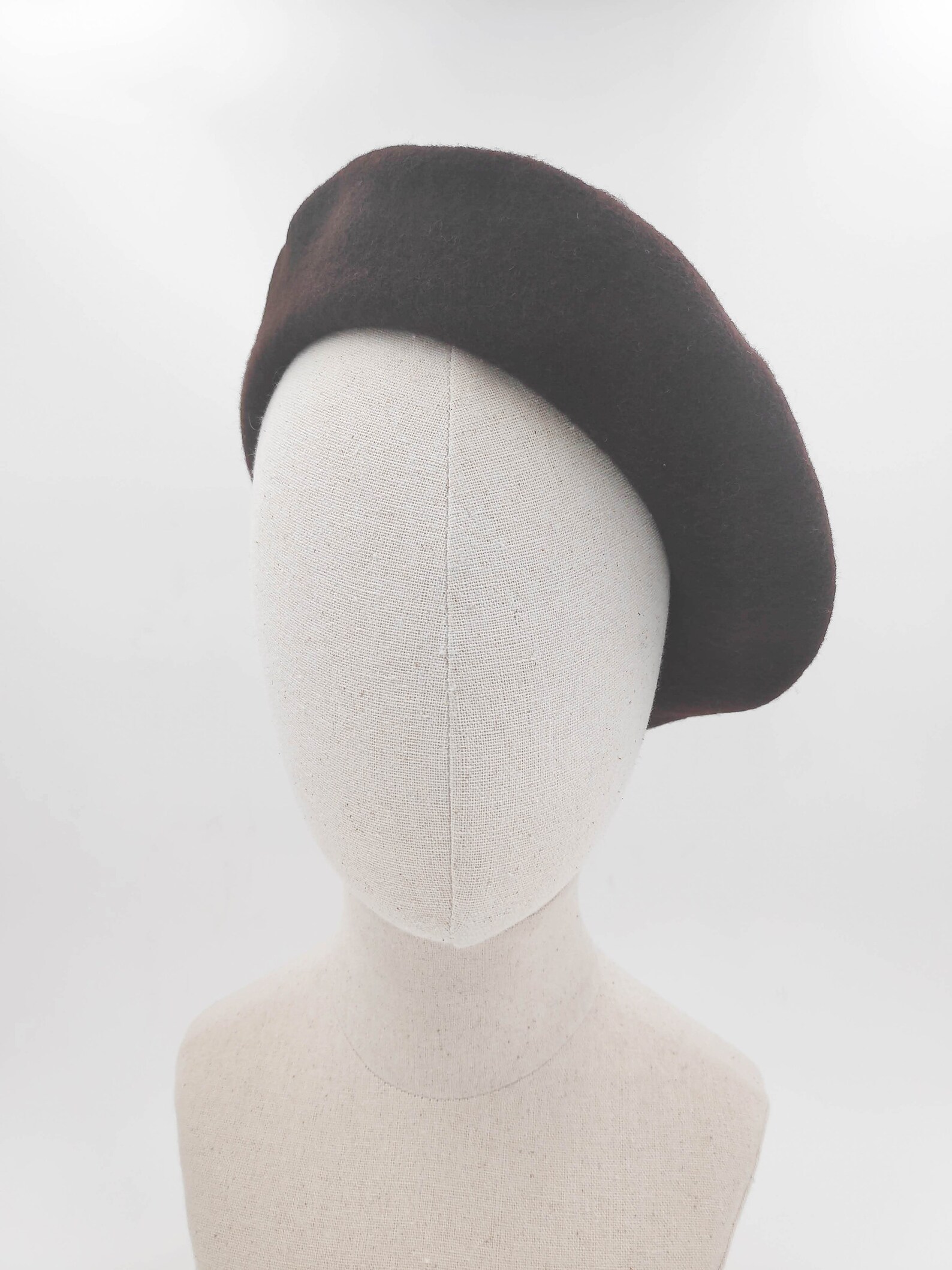 Berretto marrone scuro Berretto francese Cappello caldo per - Etsy Italia