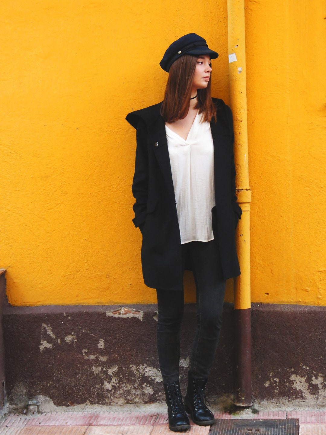 Classic Navy Blue Sailor Cap - Wool SKIPPER Marine Breton Cap - Etsy