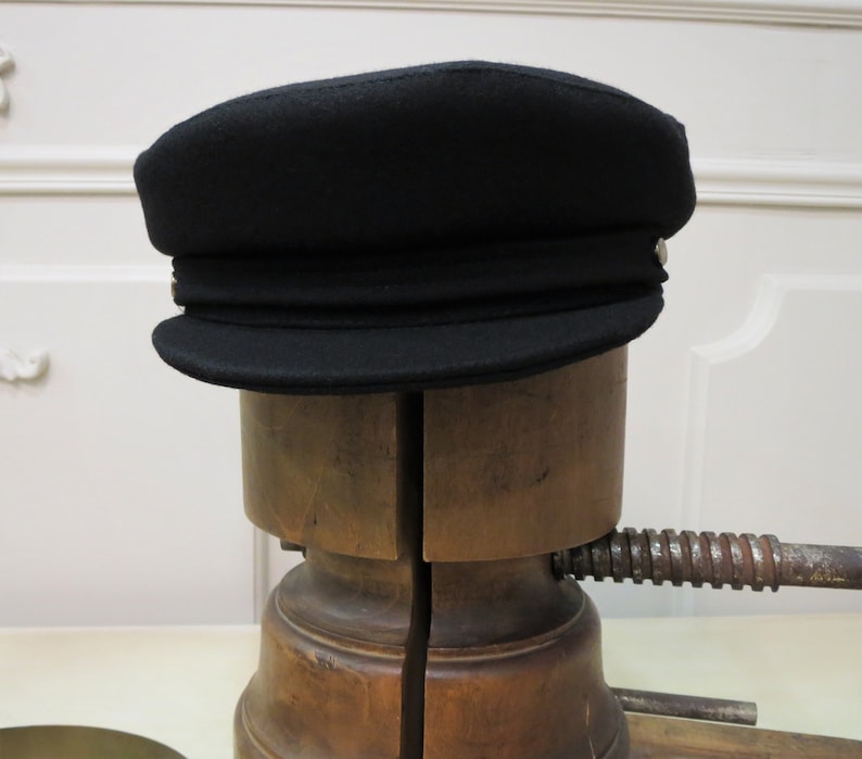 Skipper Cap for Women Black Sailor Cap Traditional Marine - Etsy