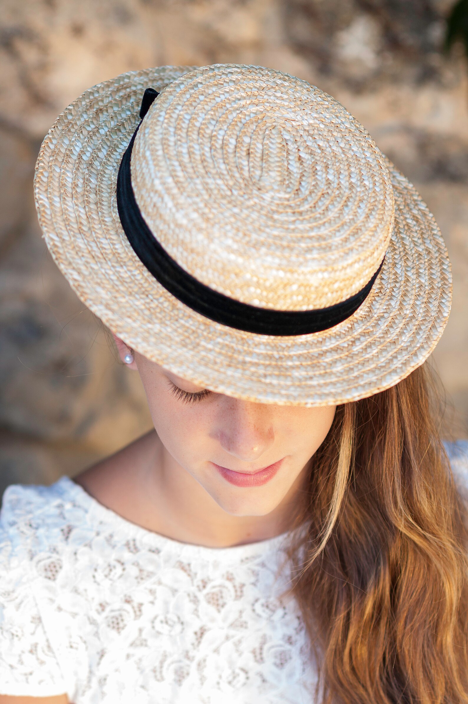 Adorable Girls' Boater Hat - Short Brim Canotier for Beach Days ...