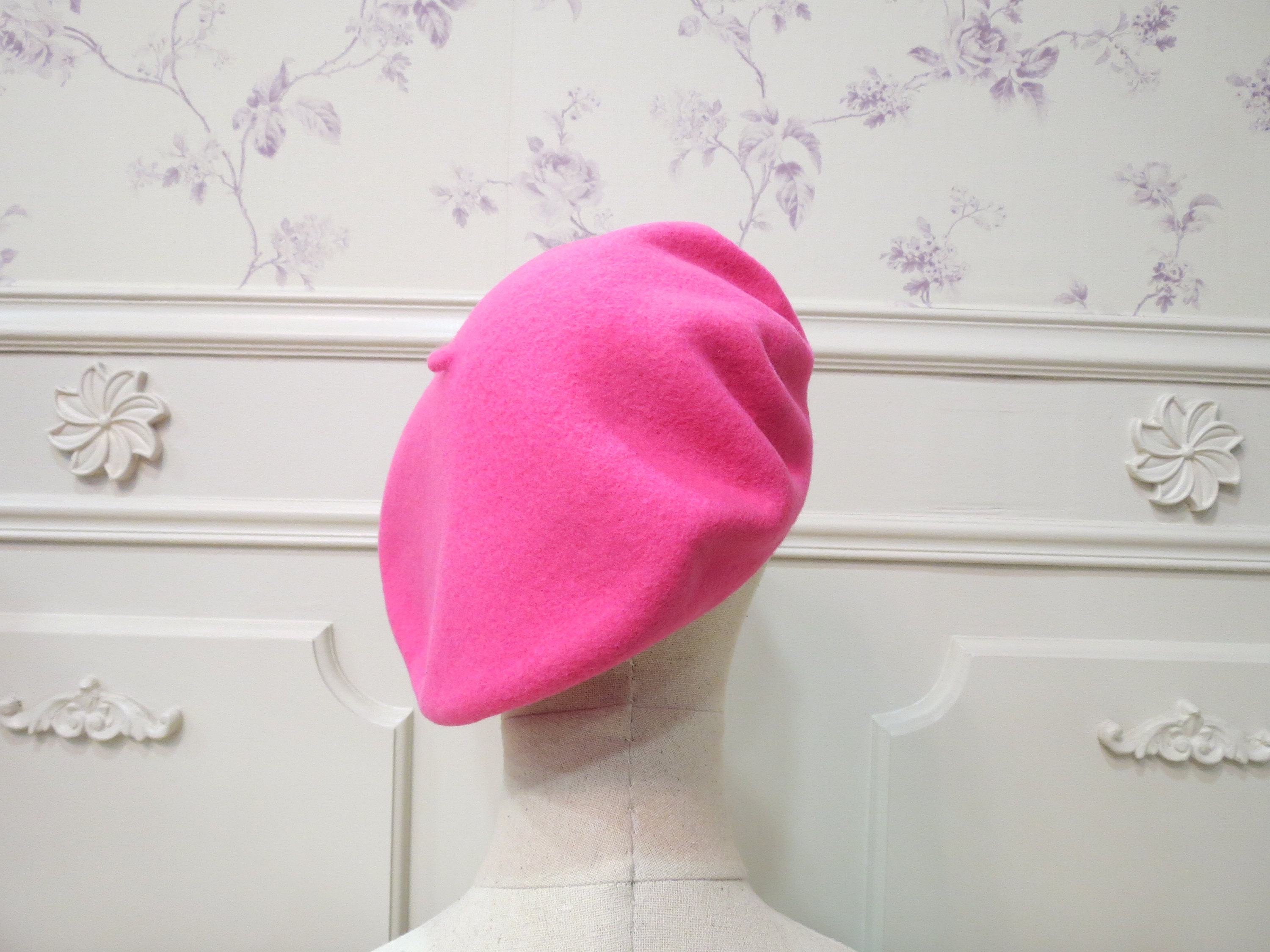 Dark Pink Beret for Women Wool Beret French Beret Winter - Etsy