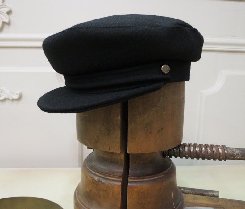 Skipper Cap for Women Black Sailor Cap Traditional Marine - Etsy