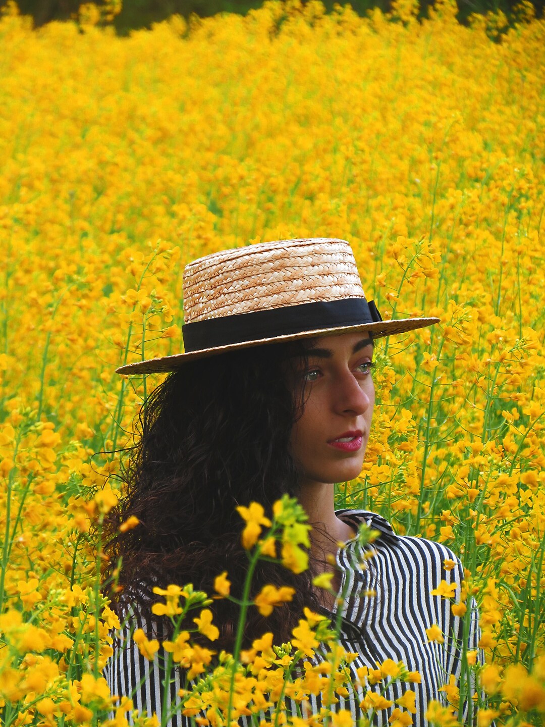 Natural Straw Canotier Hat, Women's Boater Hat With Grosgrain Ribbon - Etsy