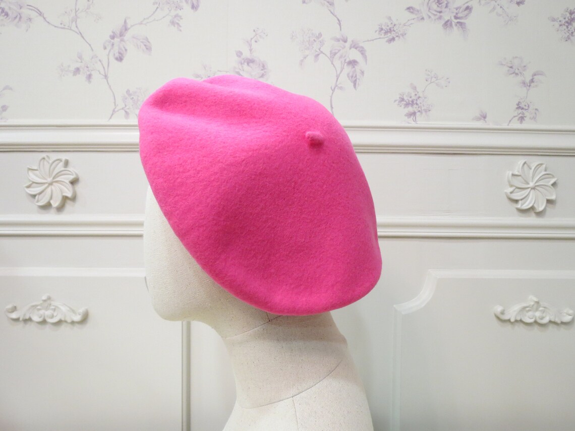 Dark Pink Beret for Women Wool Beret French Beret Winter - Etsy