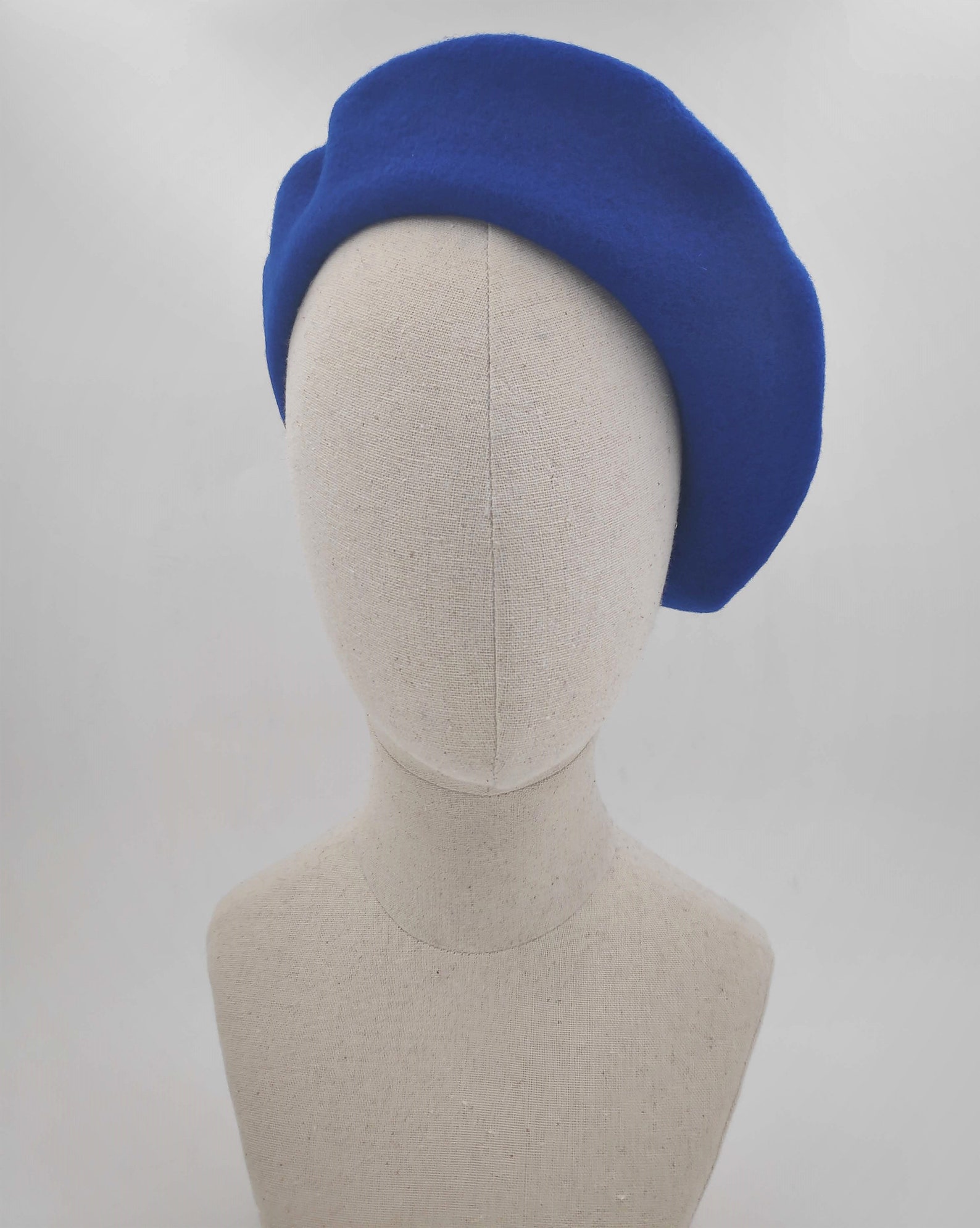 Blue French Beret, Woman Wool Hat, Winter Hat for Women, Merino Warm ...