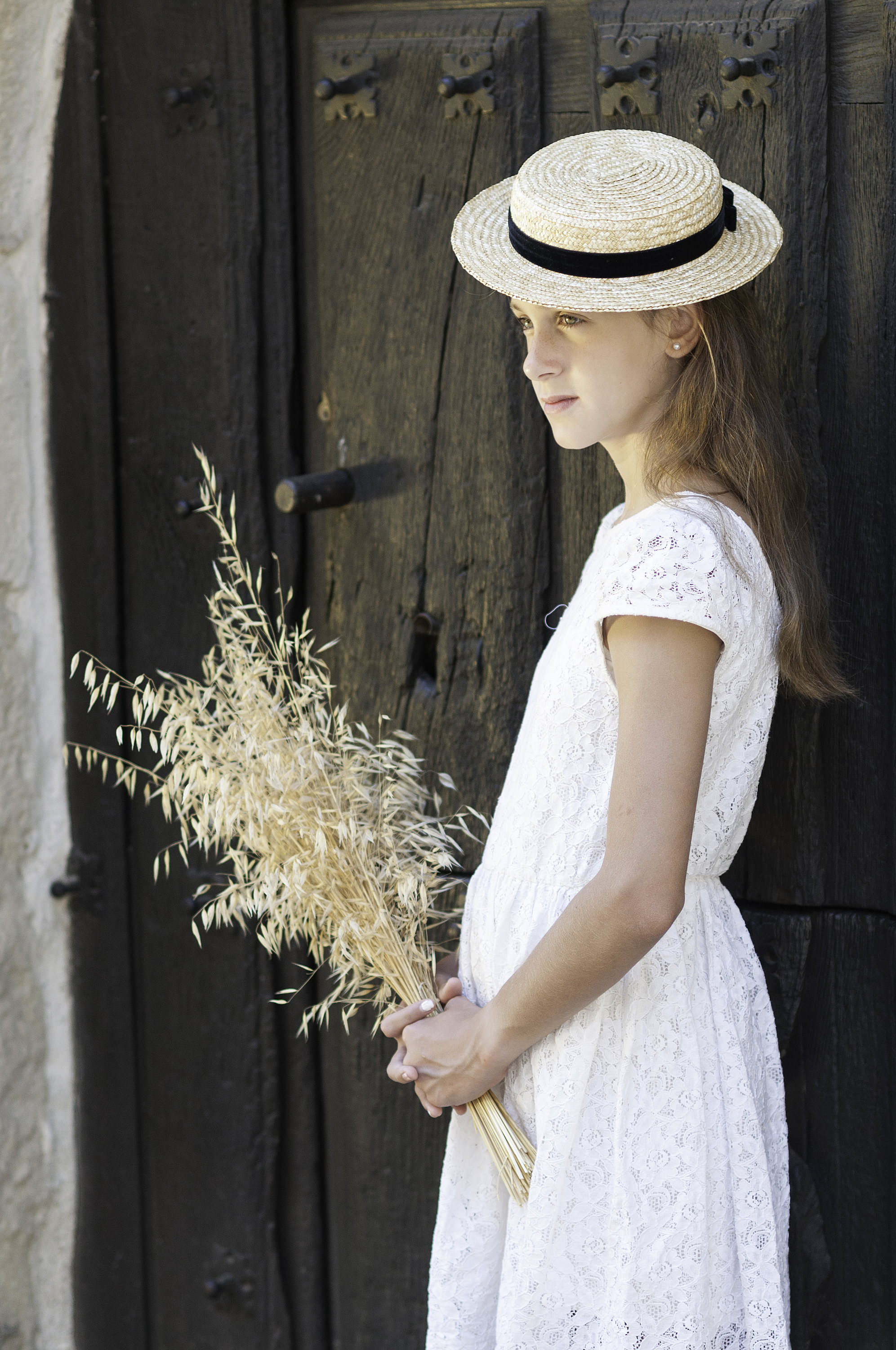 Adorable Girls' Boater Hat - Short Brim Canotier for Beach Days ...