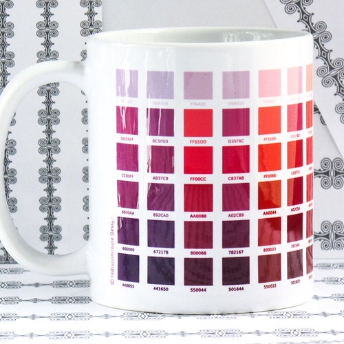 Colorful Mug Hex Codes RGB Graphic Design Gradient Color - Etsy