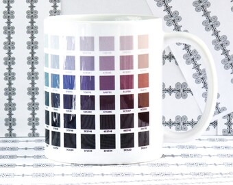 Gradient Mug Cool Colors Hex Codes RGB Graphic Design | Etsy