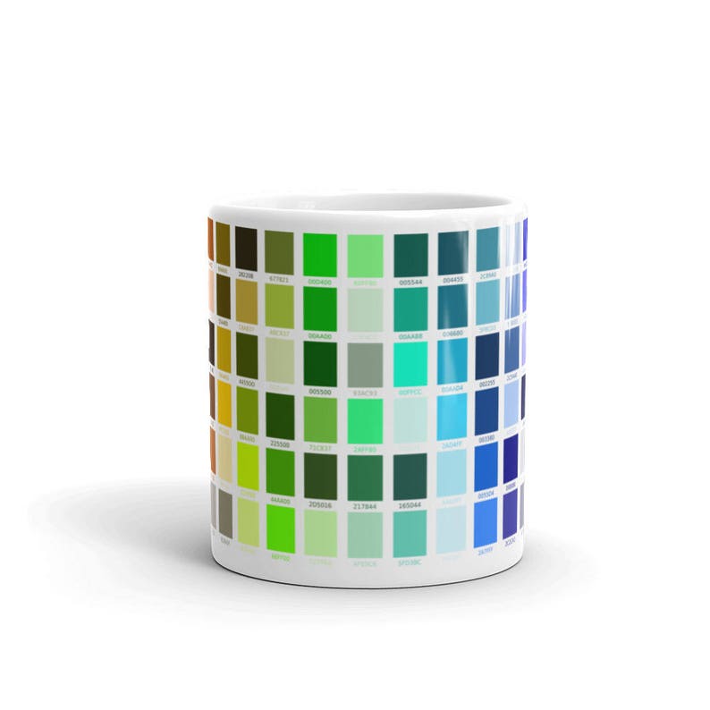 Colorful Mug Hex Codes RGB Graphic Design Gradient Color - Etsy