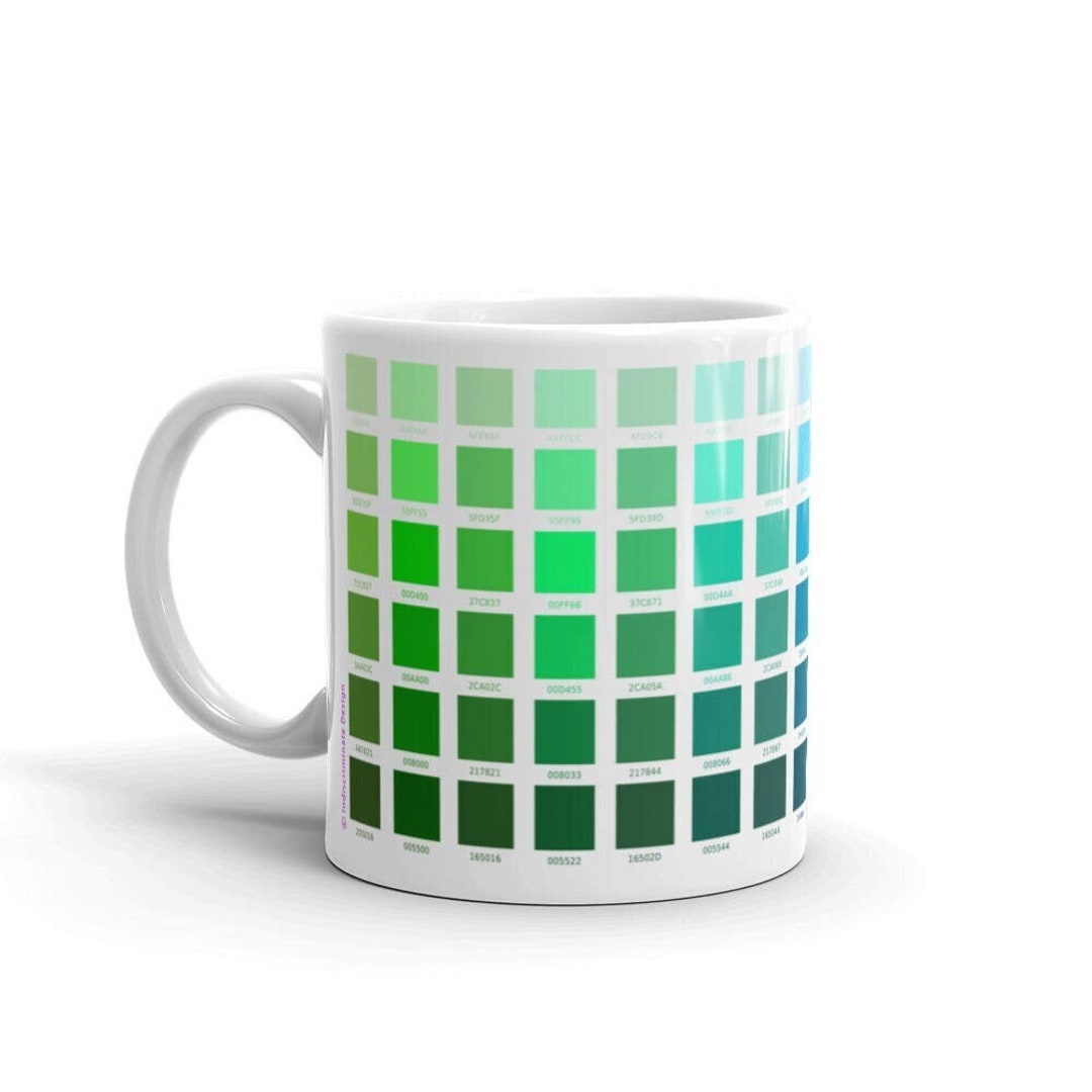 Gradient Mug, Cool Colors, Hex Codes, RGB, Graphic Design, Color ...