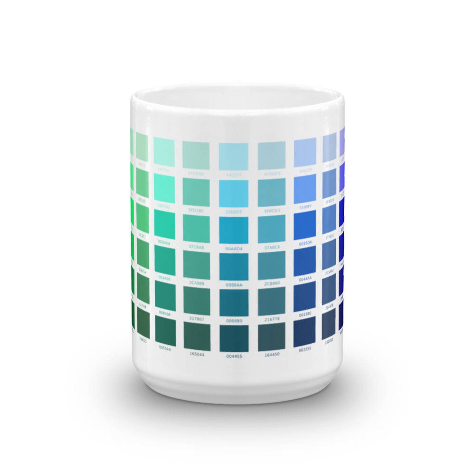 Gradient Mug Cool Colors Hex Codes RGB Graphic Design | Etsy