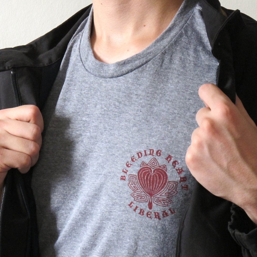Men's Graphic T-shirt, Bleeding Heart Liberal, Gift for Him ...