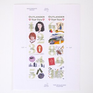 Printable Outlander Bookmark, Funny, Top Ten List, Humor, Gift for ...