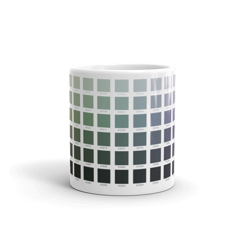 Gradient Mug Muted Colors Hex Codes RGB Graphic Design - Etsy
