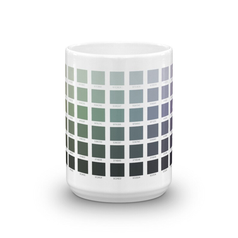 Gradient Mug Muted Colors Hex Codes RGB Graphic Design - Etsy