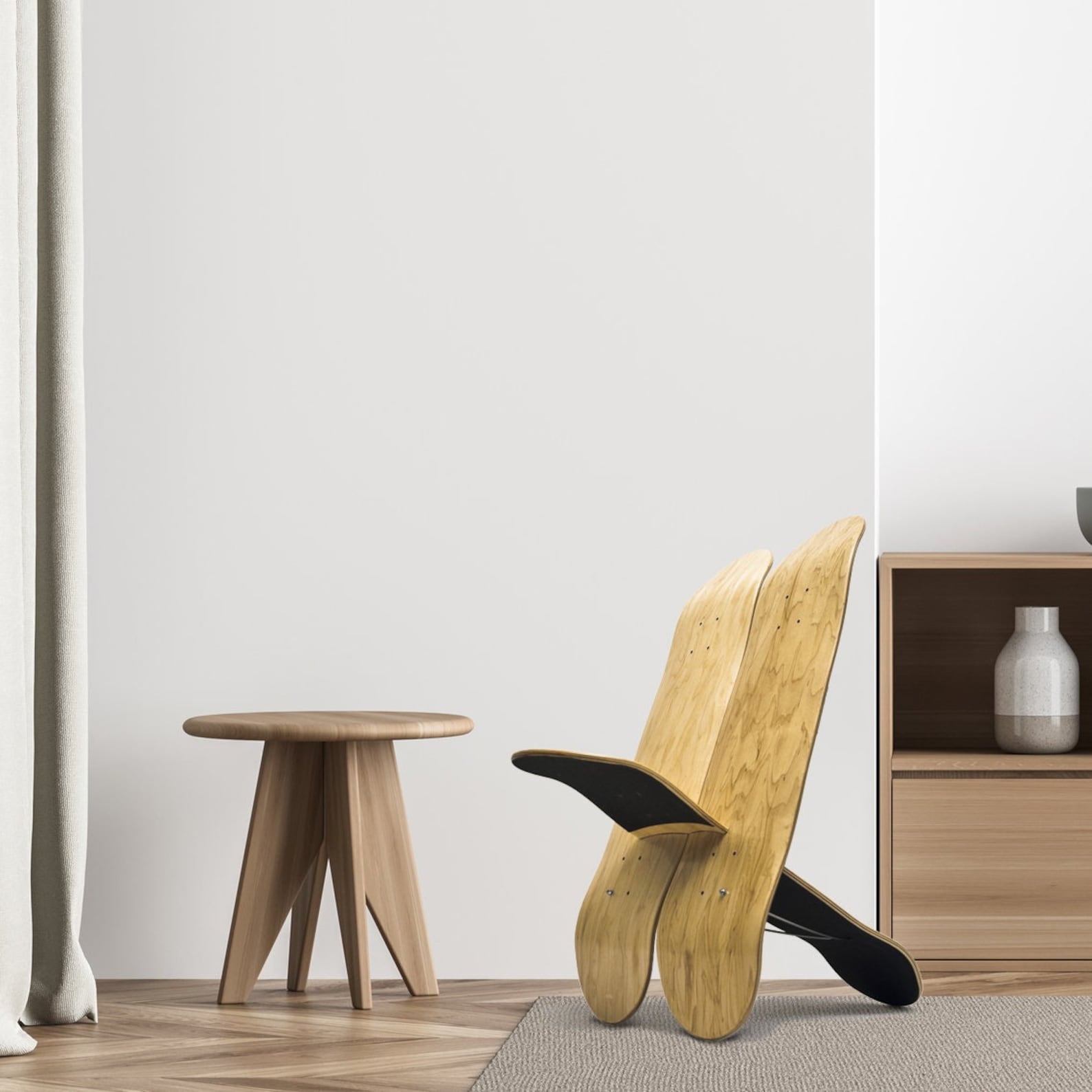 Skateboard Chair Skateboard Stool Limited Edition for Interior ...
