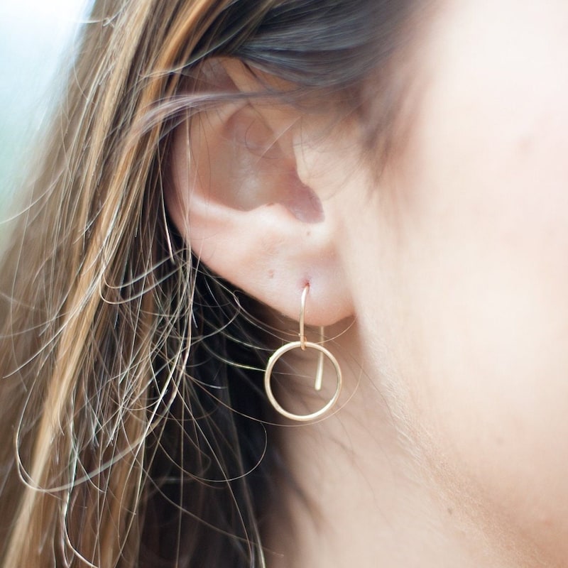 Circle Earrings - Etsy