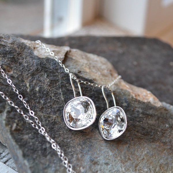 Crystal Drop Earrings - Etsy