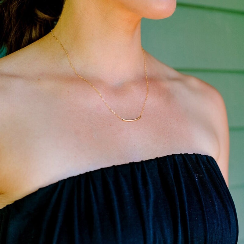 Simple Gold Necklace - Etsy