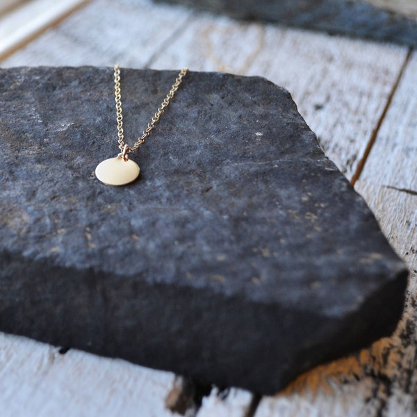 Gold Disc Pendant - Etsy
