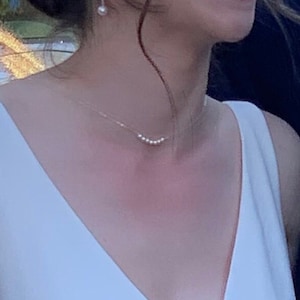 Pearl Backlace, Back Necklace, 14K Gold Filled, Gold Backdrop, Sterling ...