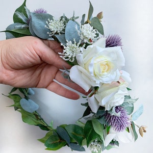 Rustic Rose and Thistle Wedding Crown - Etsy