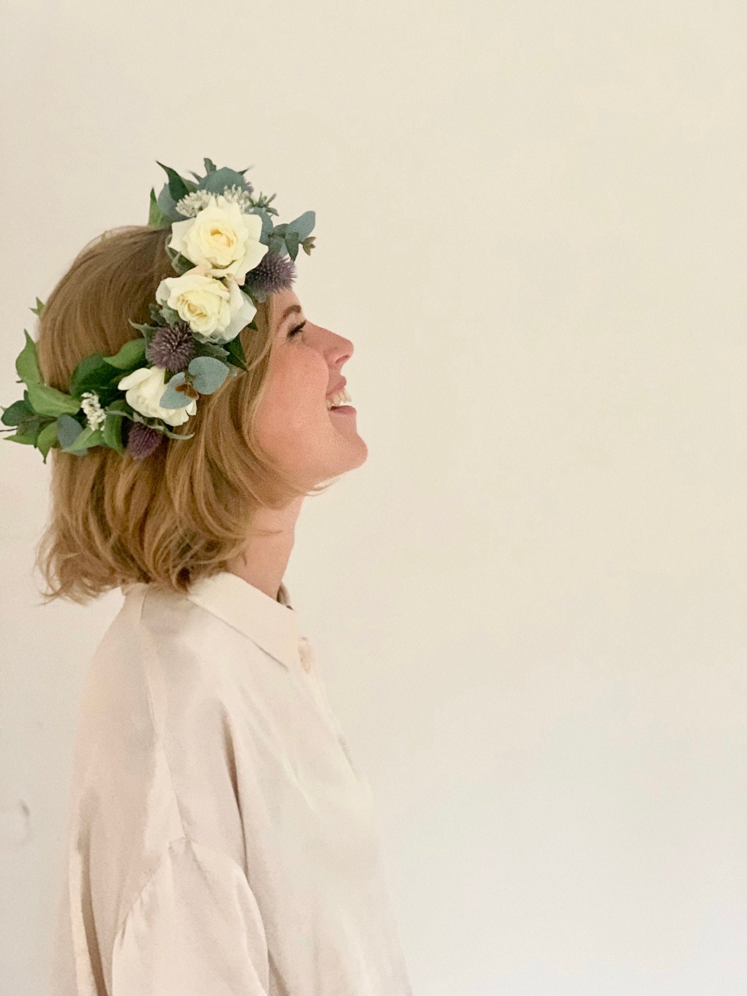 Rustic Rose and Thistle Wedding Crown - Etsy