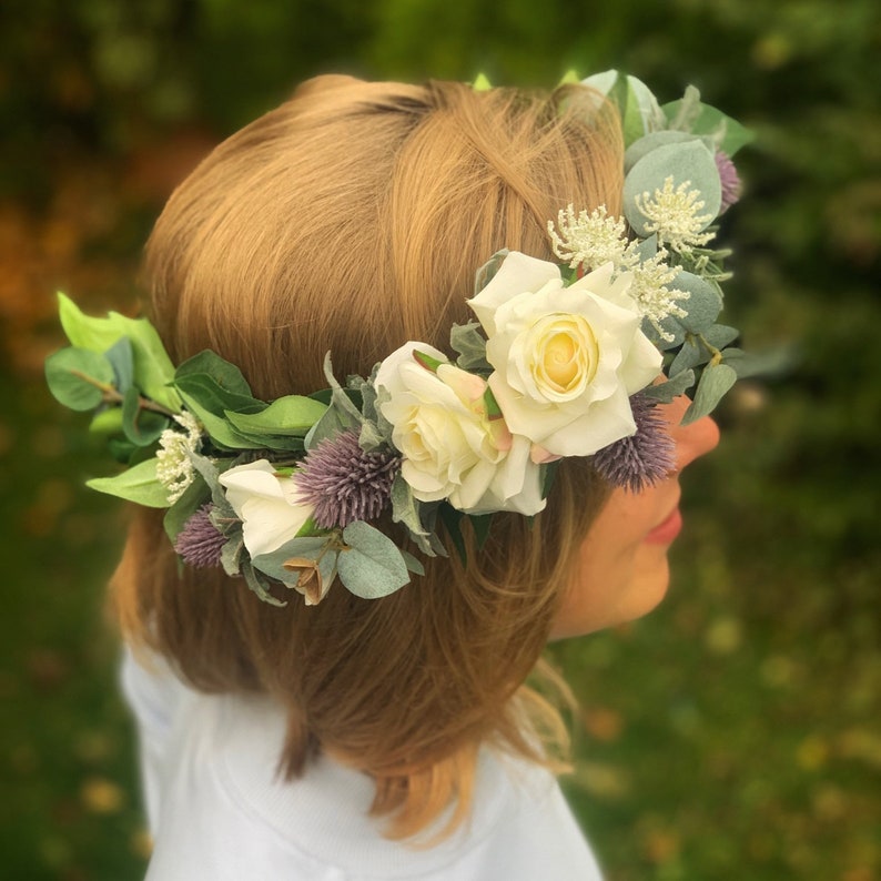 Rustic Rose and Thistle Wedding Crown - Etsy