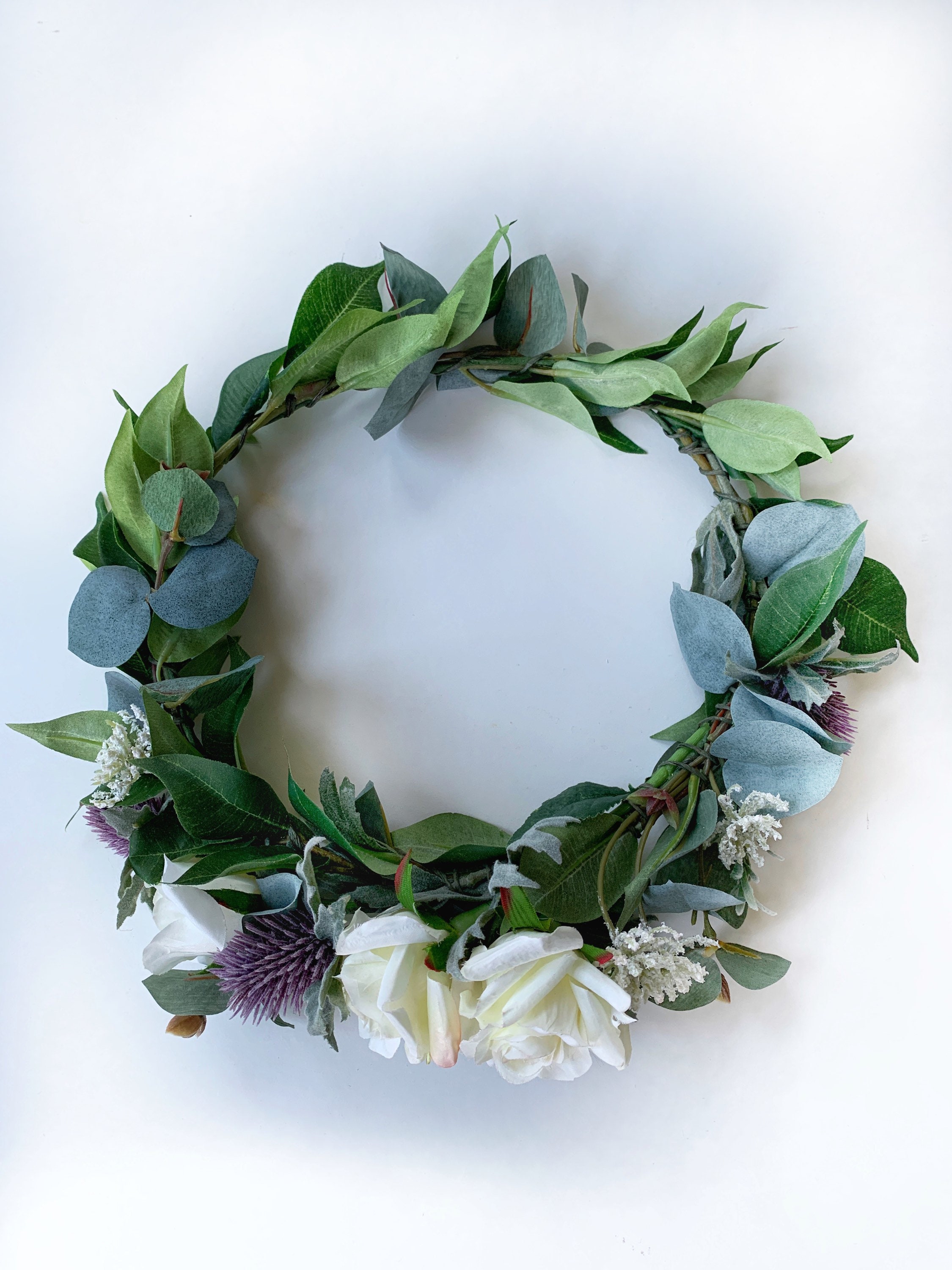 Rustic Rose and Thistle Wedding Crown - Etsy