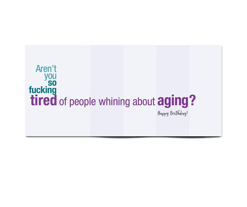 Funny Tired Birthday Card – Sarcastic Card for Friend or Mom - Etsy