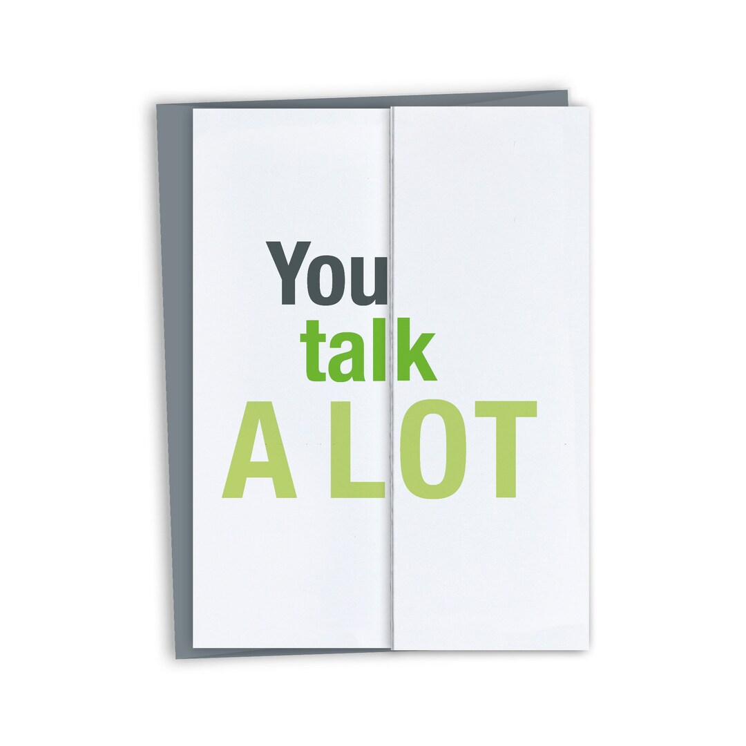 Unique Card for Big Talker / Talk a Lot / Funny Birthday Card for ...