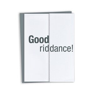 Funny Retirement Card / Good Riddance / Funny Farewell Card / Unique ...