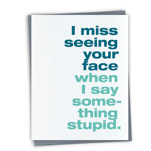 Funny Miss You Cards - Etsy