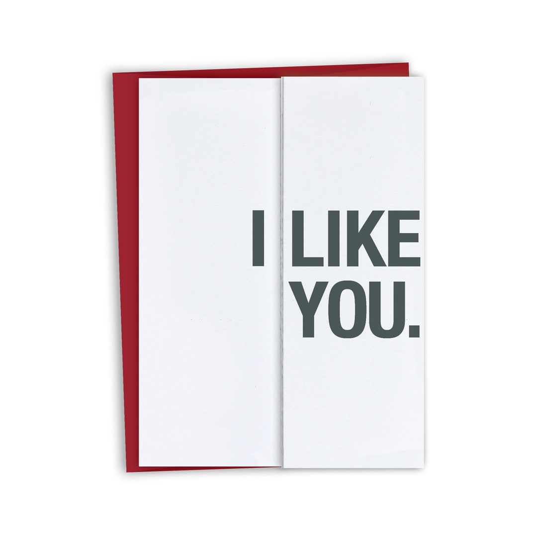 I Like You Card - Etsy