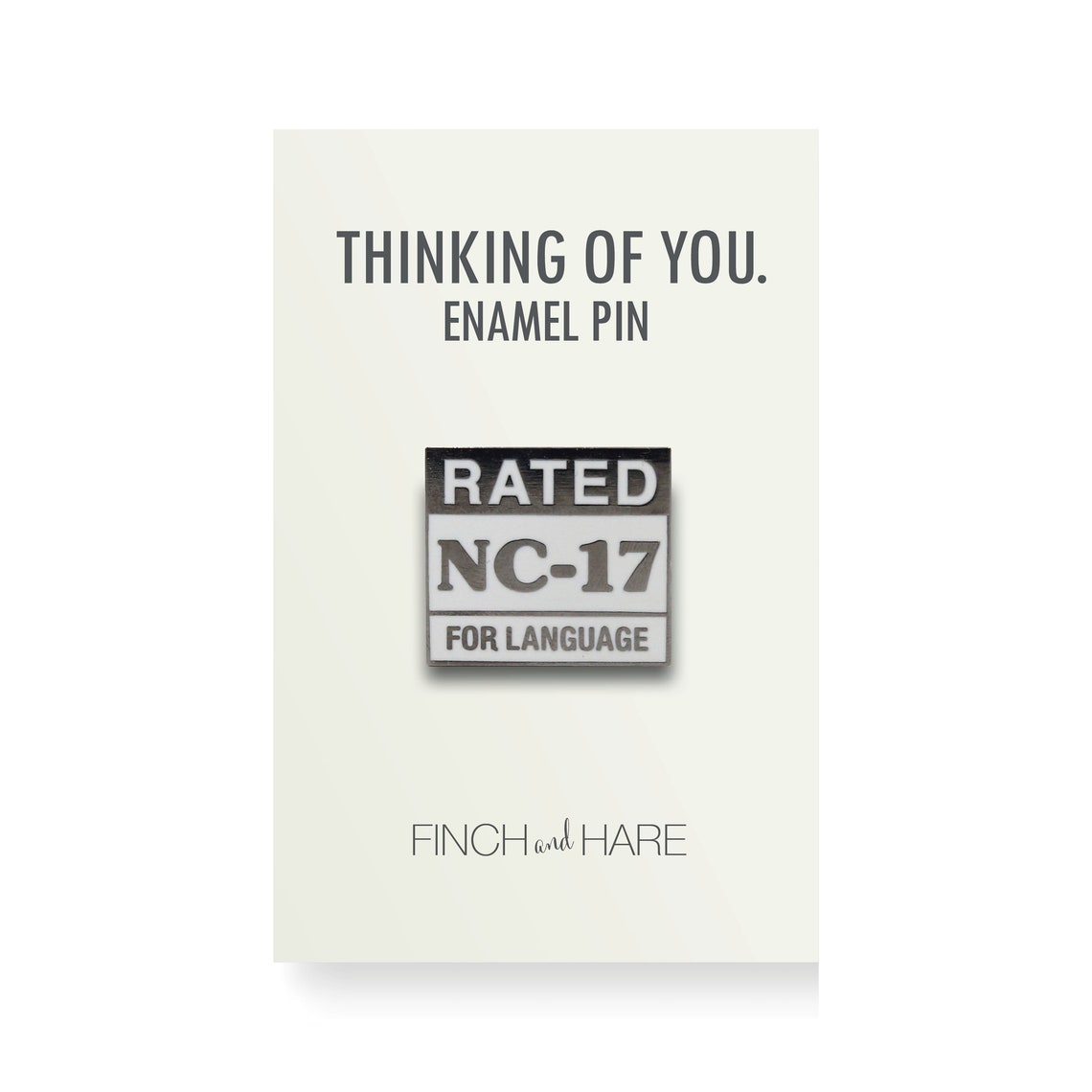 Rated NC-17 for Language Enamel Pin Funny Gift for Friend | Etsy