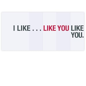 I Like You Card - Etsy