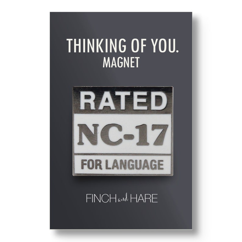 Rated NC-17 For Language Enamel Pin Funny gift for friend | Etsy