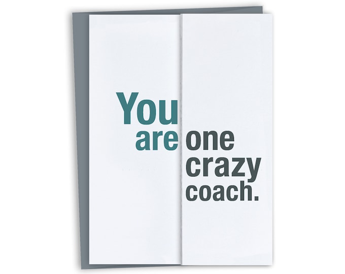 Funny Thank You Card for Coach - Crazy Coach - Etsy