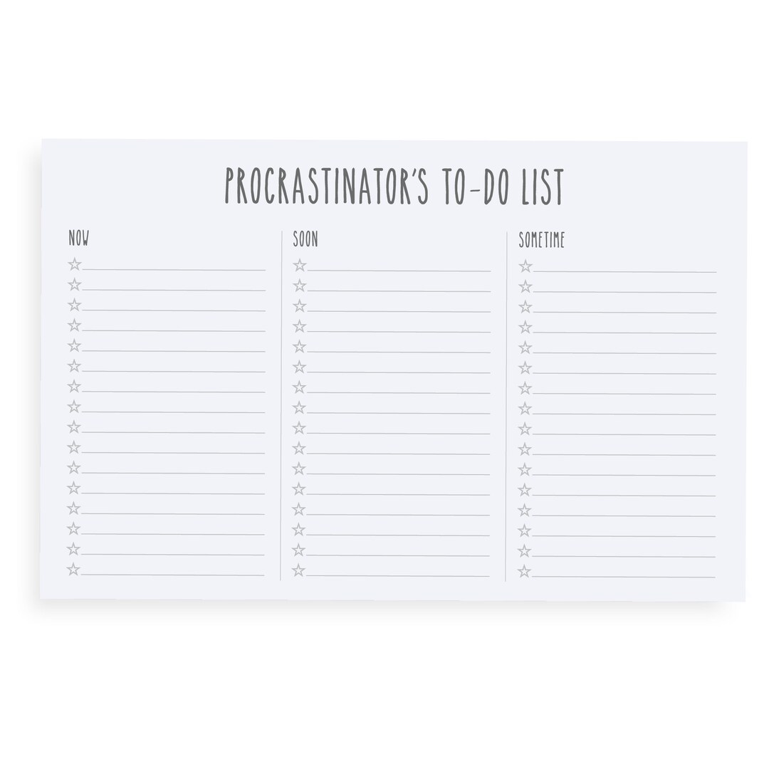 Procrastinating Planner / Priority Planner - Procrastinator's To-do ...