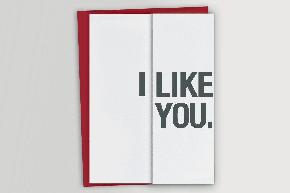 I Like You Card | Etsy