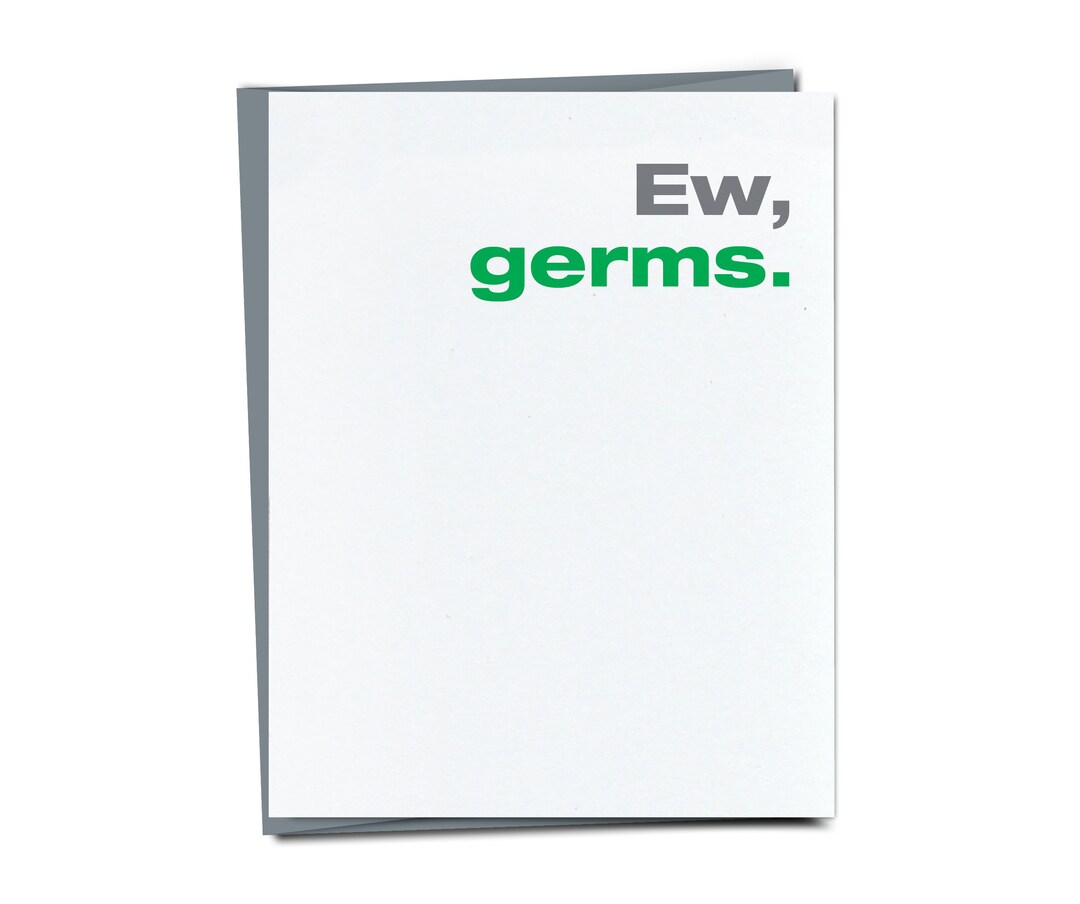 Ew, Germs Get Well Soon Card - Etsy