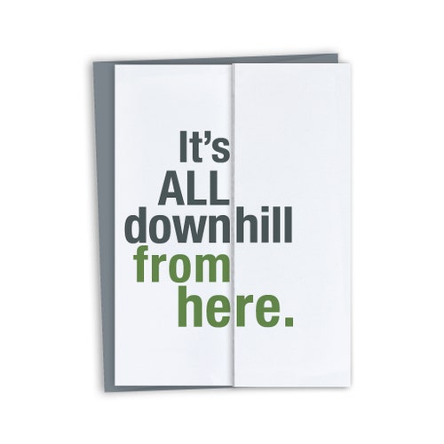 Funny Over the Hill Birthday Card Printable Birthday Gift Card - Etsy