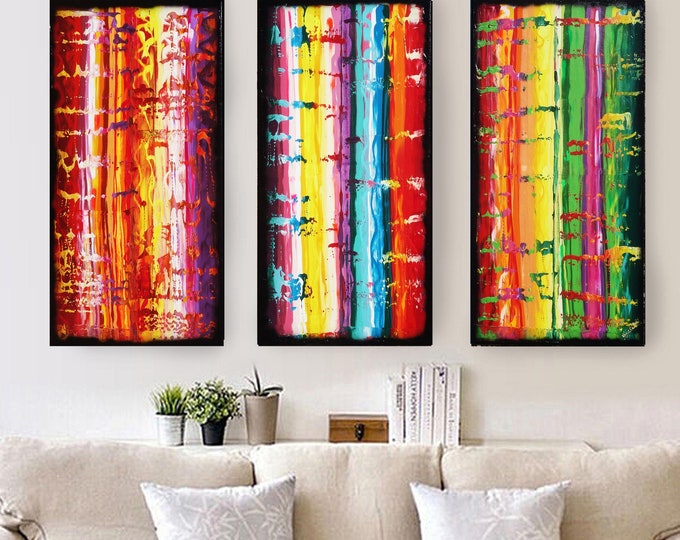 Großformatige abstrakte Malerei auf Leinwand von KsaveraART auf Etsy